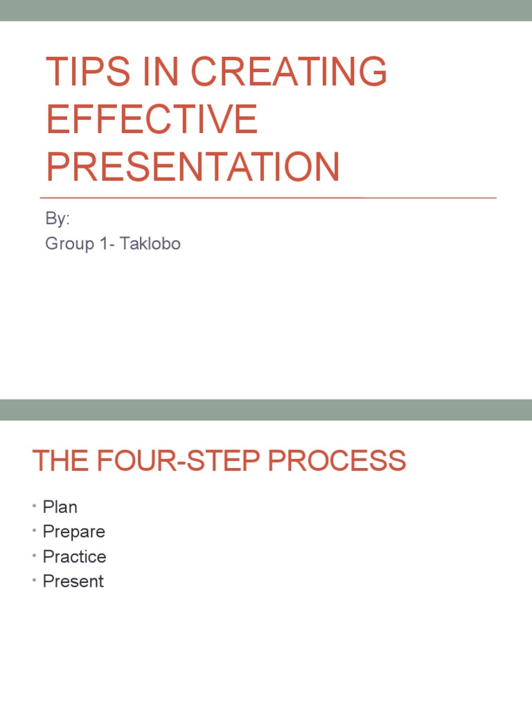 Tips in Creating Effective Presentation-Taklobo | PDF