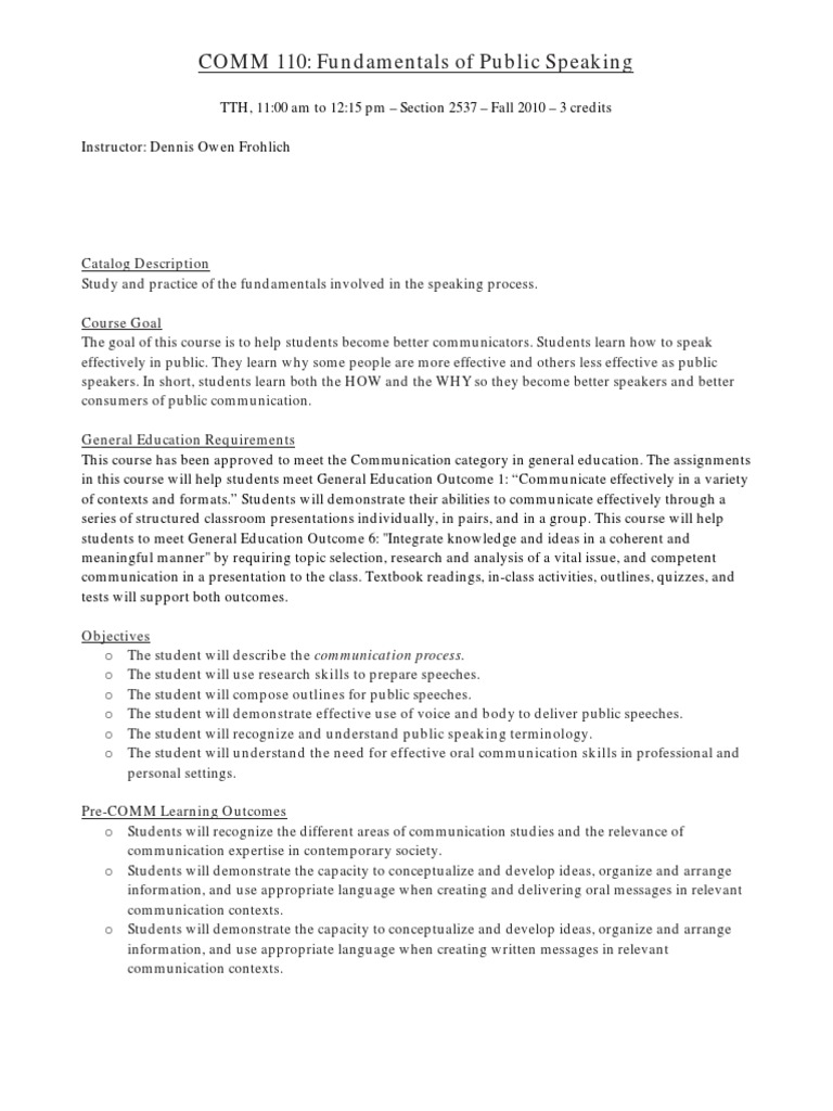 Public Speaking | PDF | Public Speaking | Curriculum