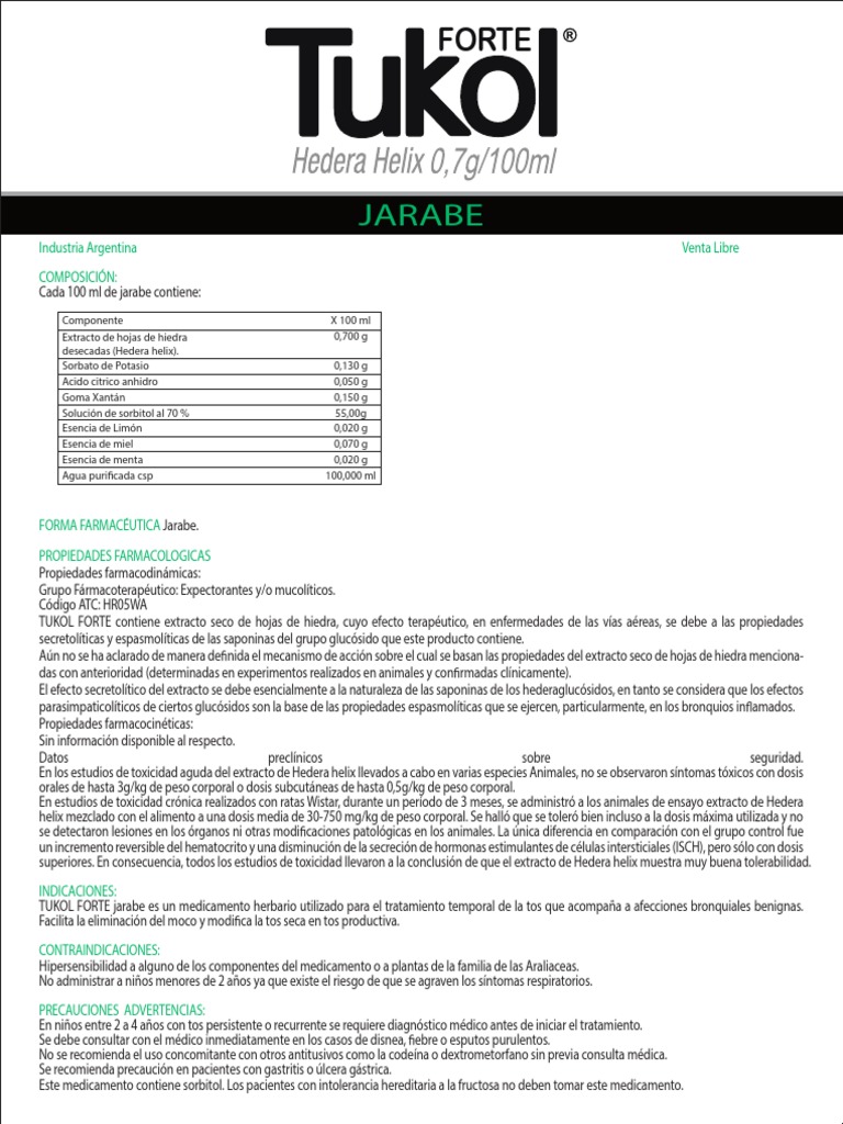 tukol | Medicamentos con receta | Tos