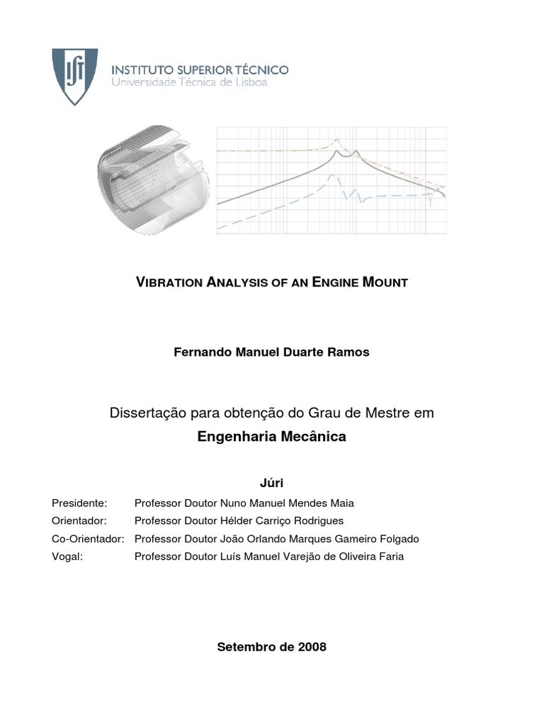Vibration Analysis of An Engine Mount | PDF | Oscilação | Física