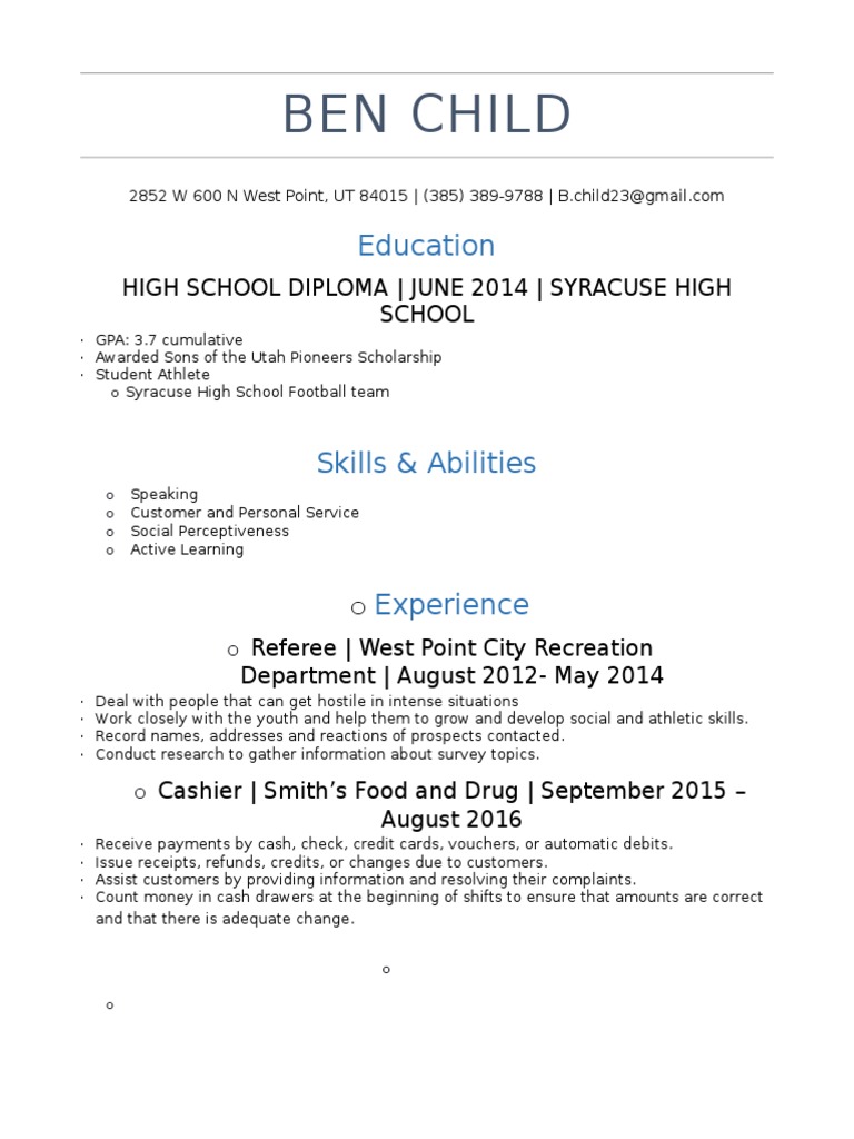 Bens Resume | PDF | Career & Growth | Business