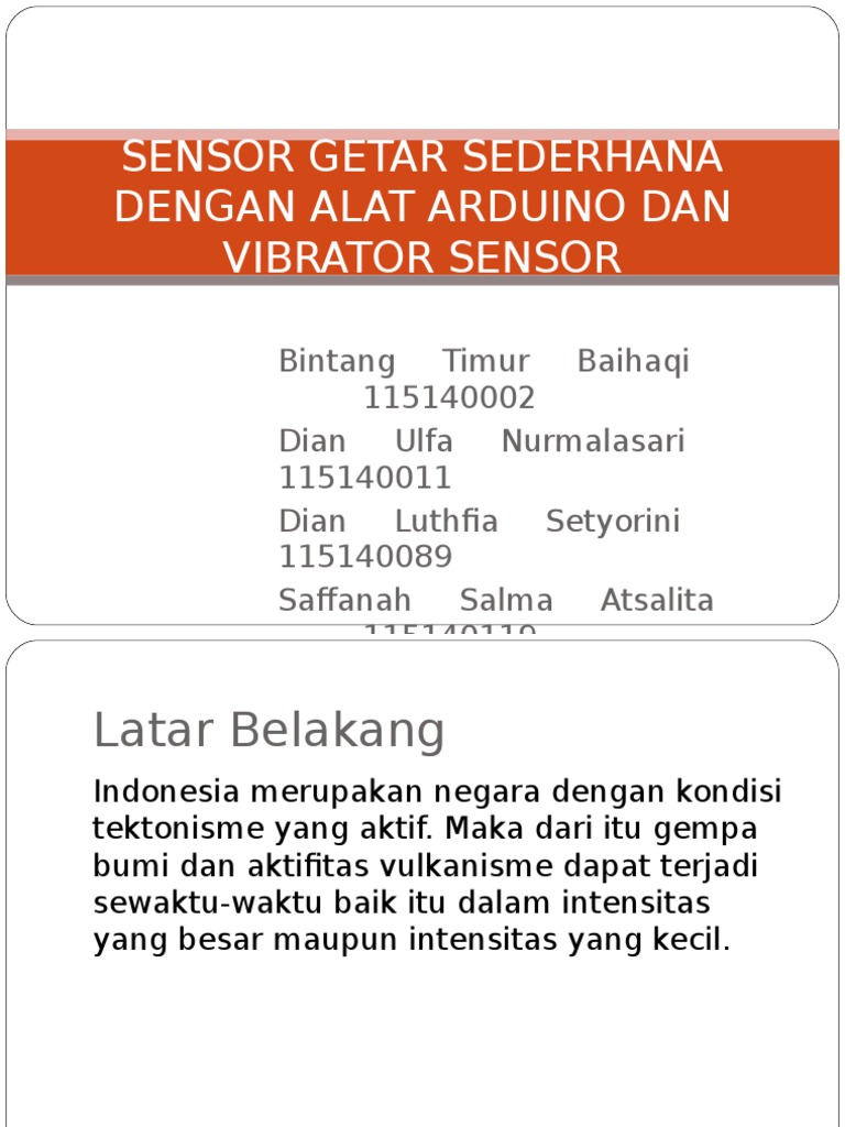 Sensor Getar Sederhana Dengan Alat Arduino Dan Vibrator | PDF ...