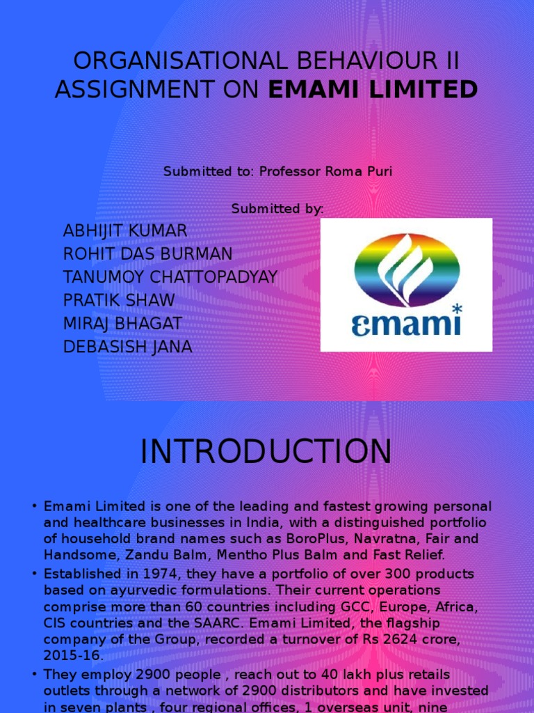 Final Emami | PDF | Economies | Economy (General)