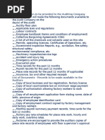 Sedex Audit Checklist | PDF | Overtime | Regulatory Compliance