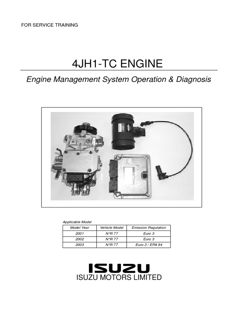 4JH1 Dmax Injection System | PDF | Throttle | Components