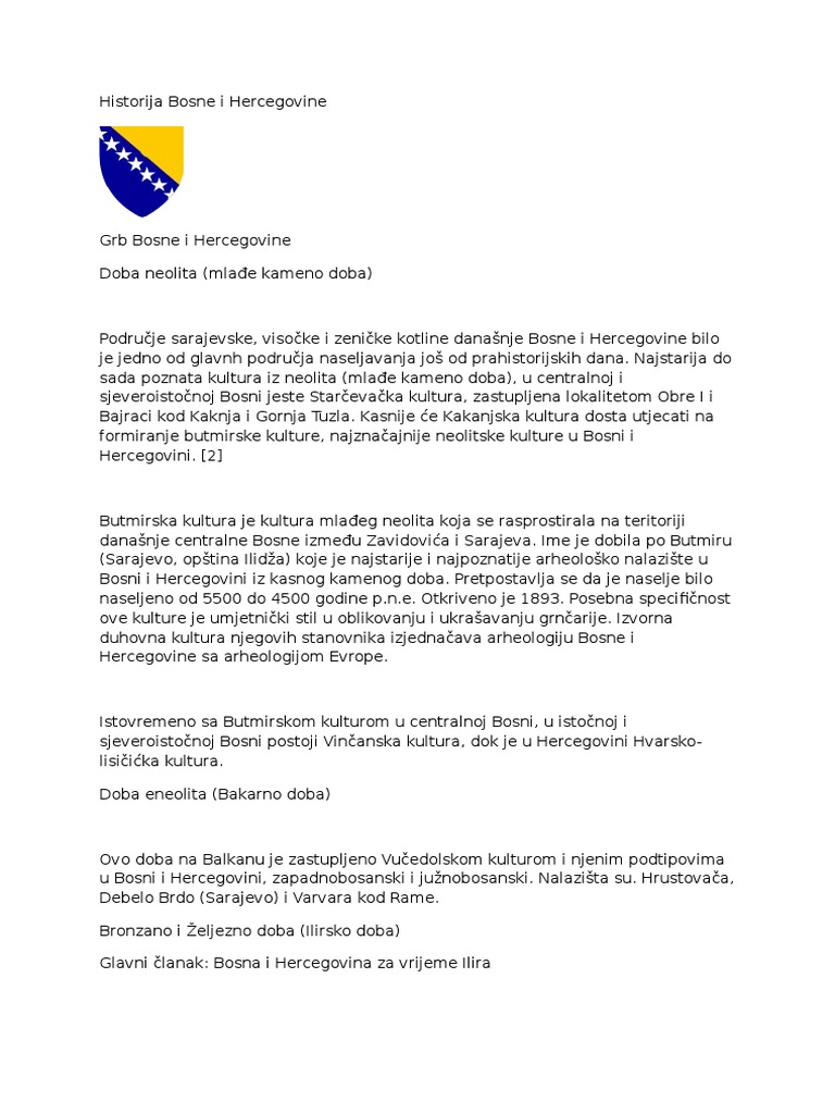 Historija Bosne I Hercegovine | PDF
