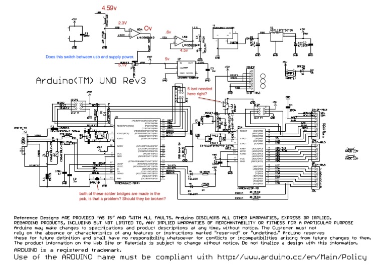 Arduino Uno Rev3-Schematic | PDF