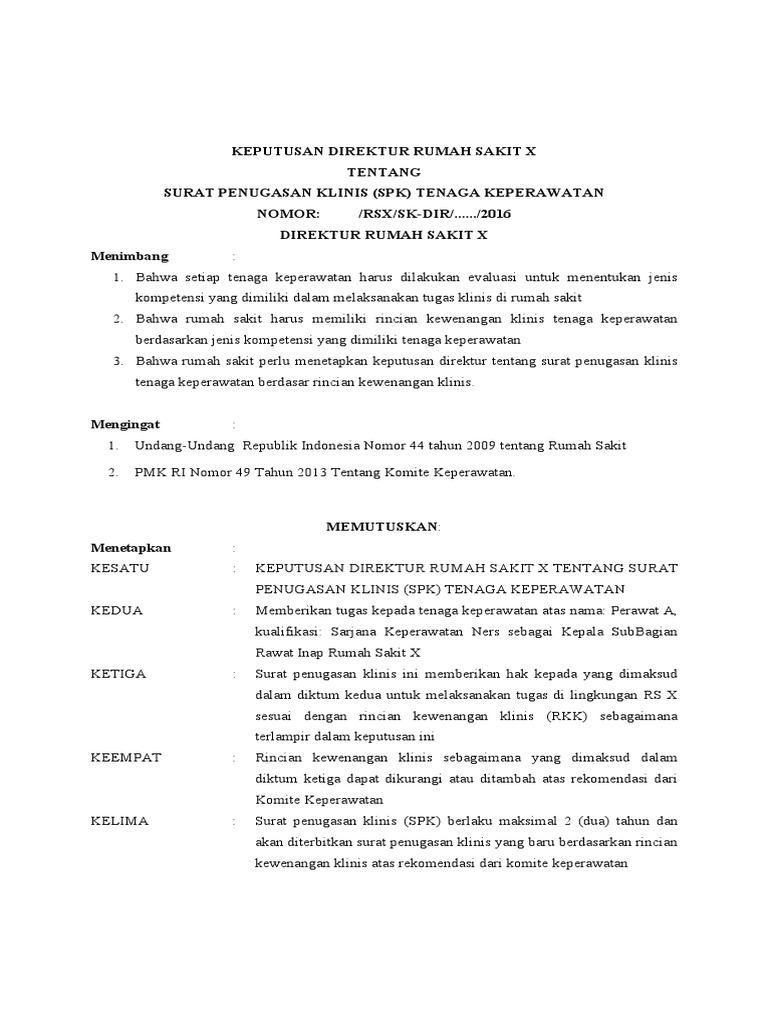 SPK Dan RKK Perawat Ners | PDF | Sains & Matematika