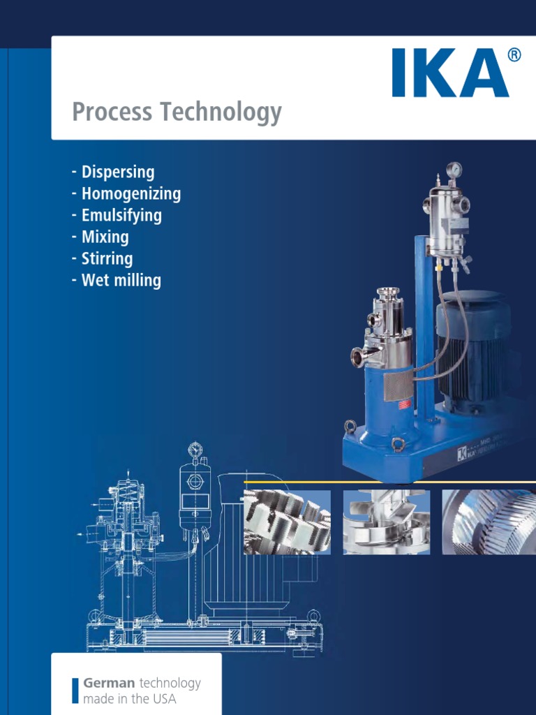 2013 IKA Process Technology1 | PDF | Emulsion | Chemistry