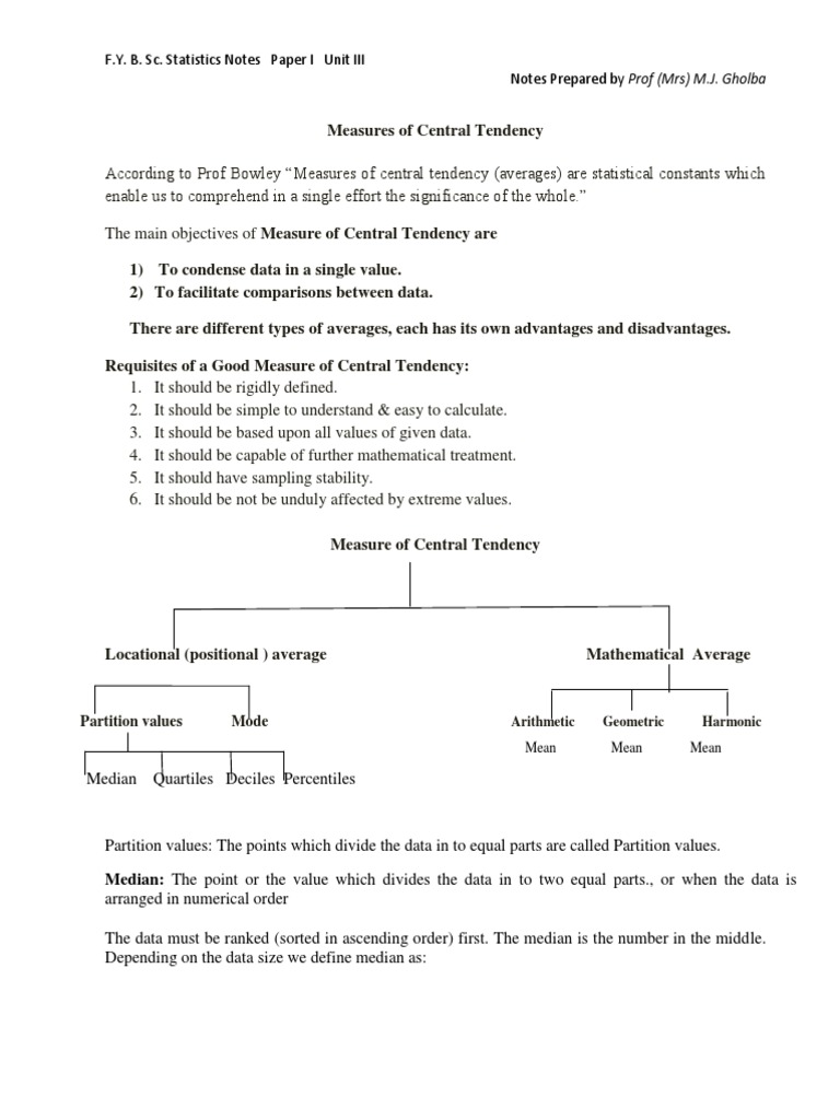 Merits and Demerits of Mean - Median and Mode PDF | PDF
