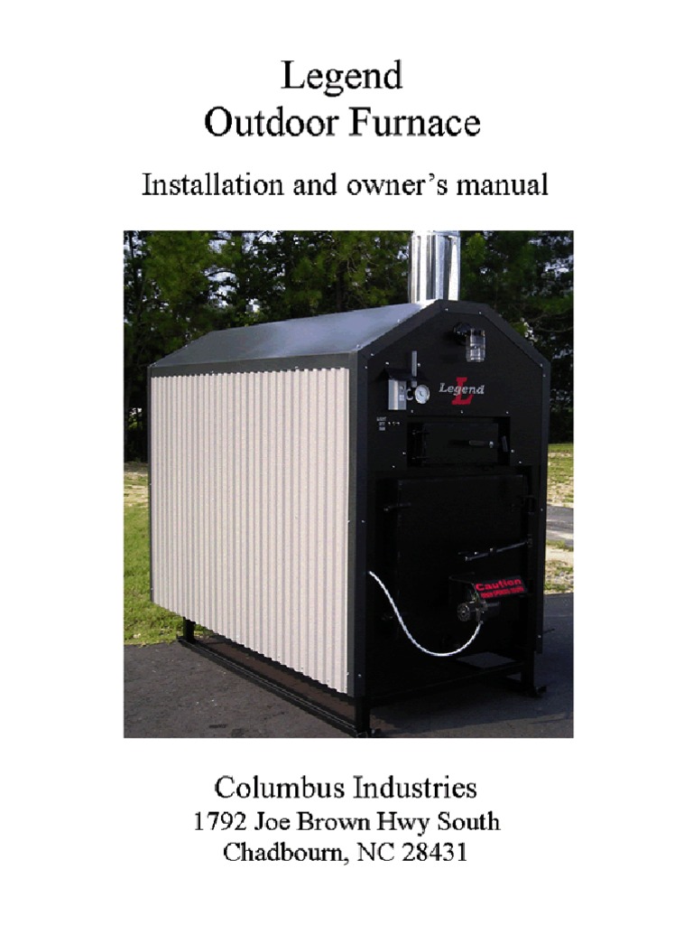 Legend Outdoor Wood Furnace Guide | PDF | Water Heating | Duct (Flow)