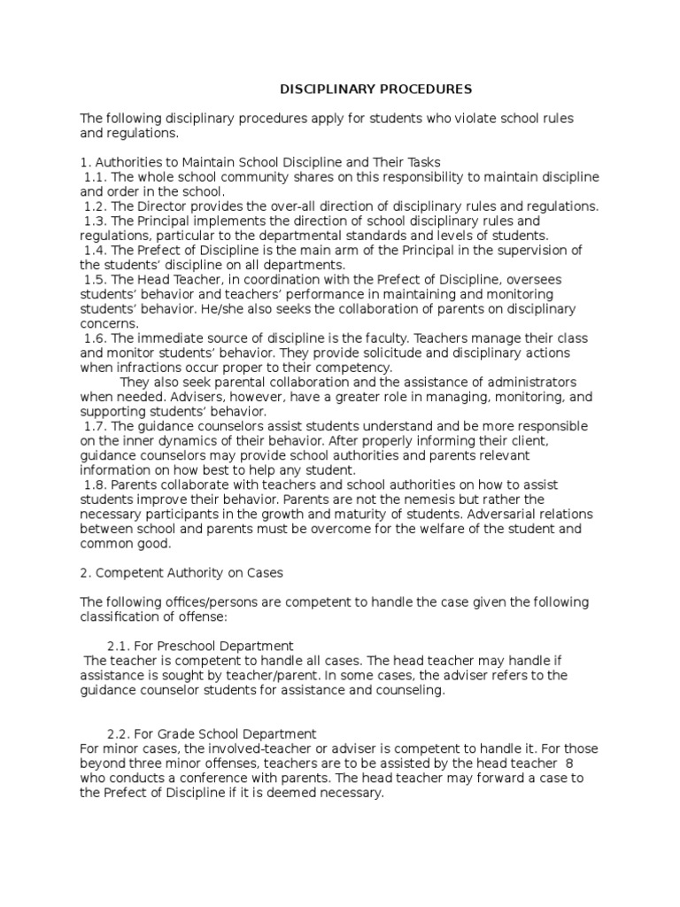 Disciplinary Procedures | PDF | Career & Growth | Self-Improvement
