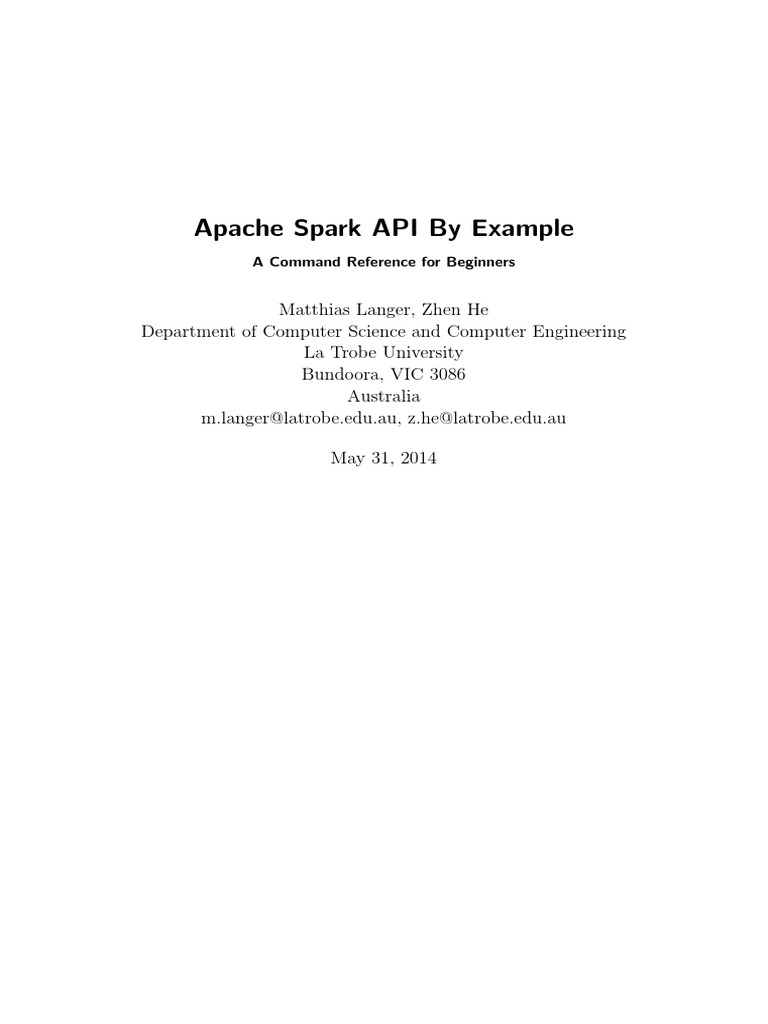 Spark RDD API Guide Beginners | PDF | Apache Spark | Data Type