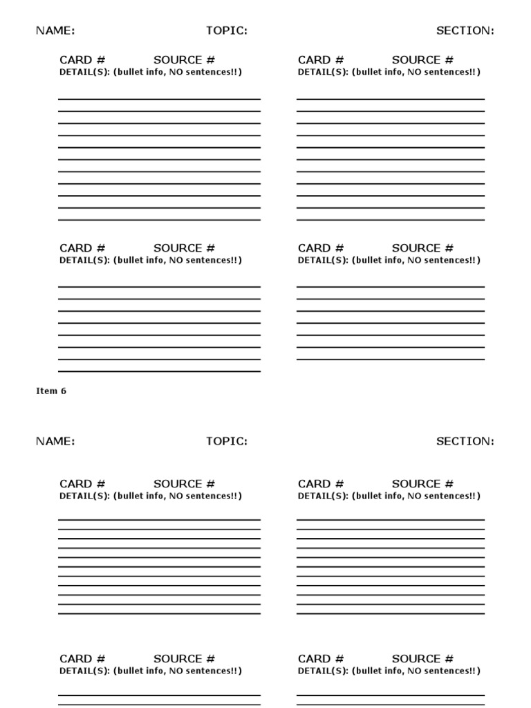 Note Cards | PDF