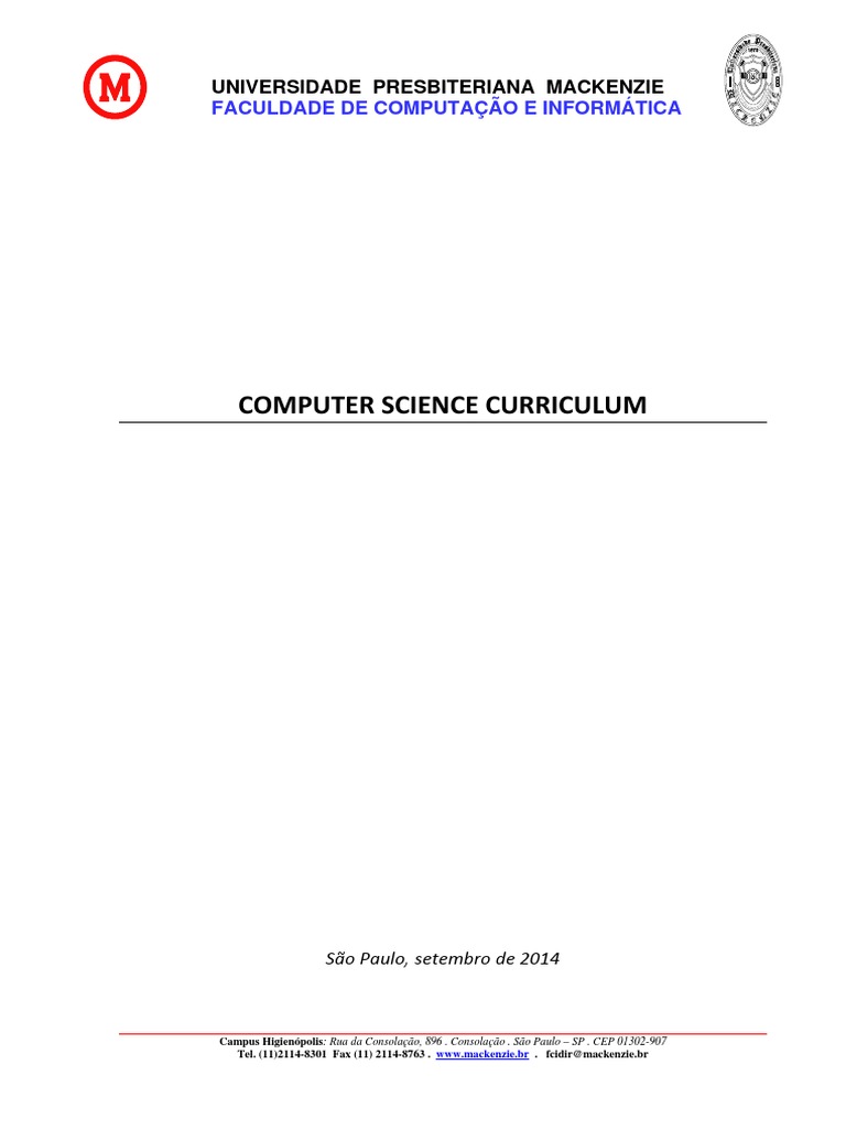 Computer Science Curriculum Set 2014 | PDF | Computer Science | System
