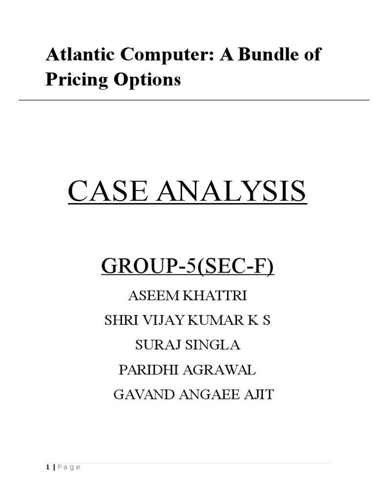 Atlantic Computers Case Analysis | Download Free PDF | Option (Finance) | Prices