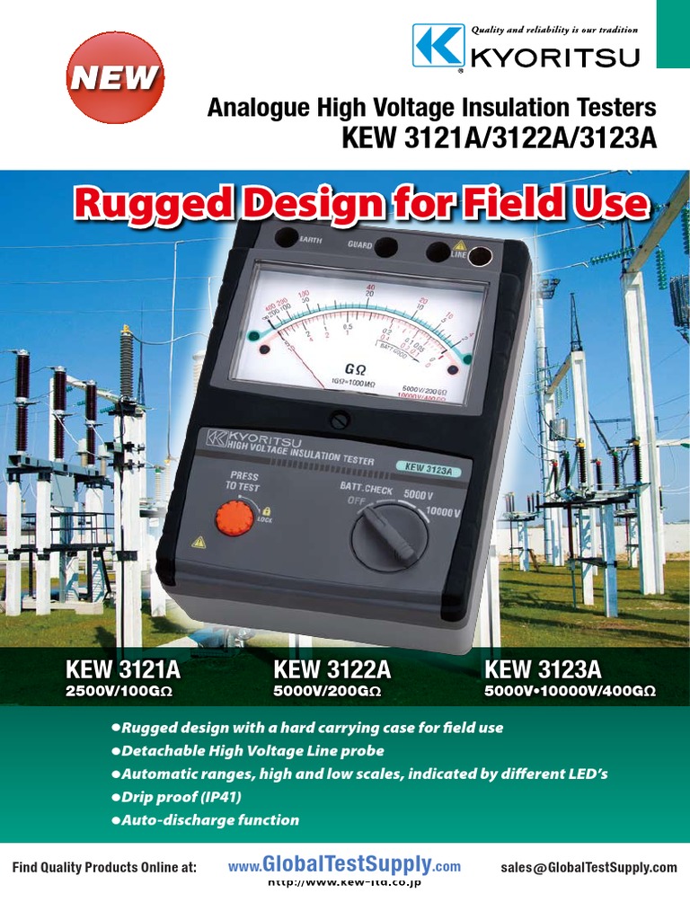 Rugged Design For Field Use: KEW 3121A/3122A/3123A | PDF