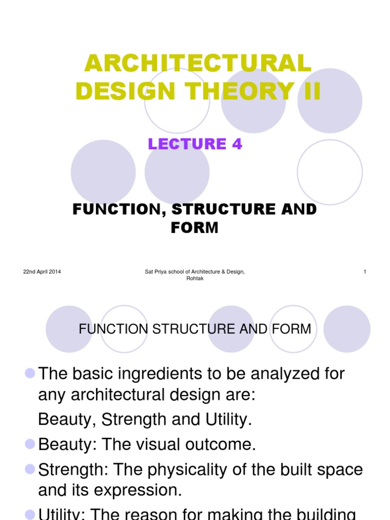 Lecture 4 Function, Structure and Form in Architecture | PDF | Dome