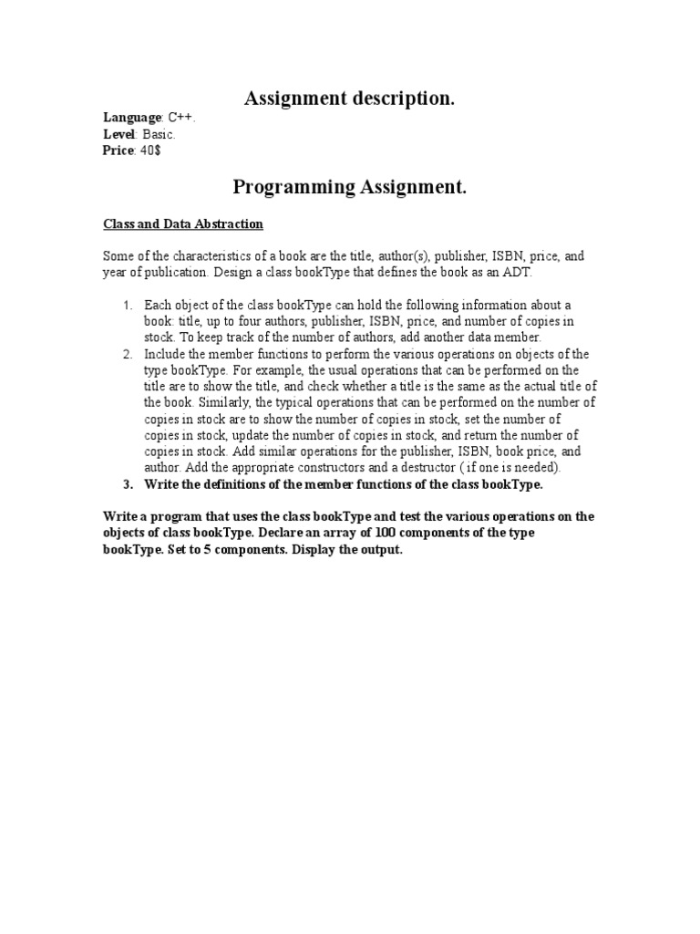 C Assignment 1 Pdf Class Computer Programming Method Computer Programming