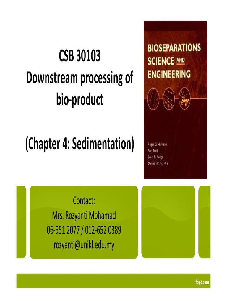 CSB Chap 4 | PDF | Centrifuge | Sedimentation
