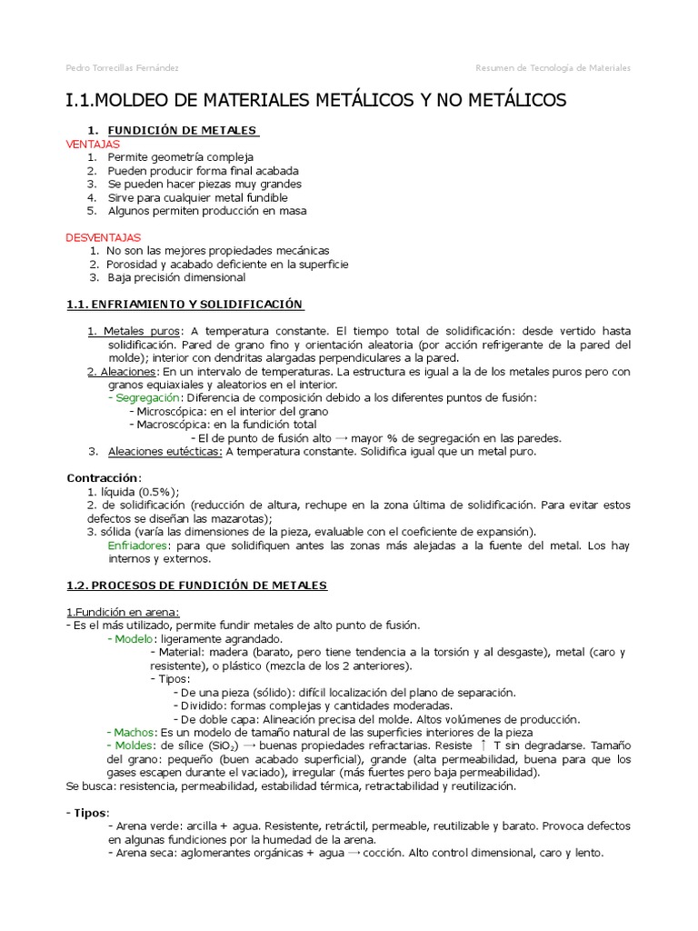 Resumen TecnoMat (Todos Los Temas) | PDF | Forjar | Metalurgia
