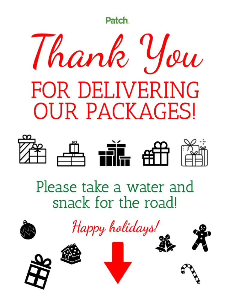 Thank You For Delivering Our Packages - Printable | PDF | Business