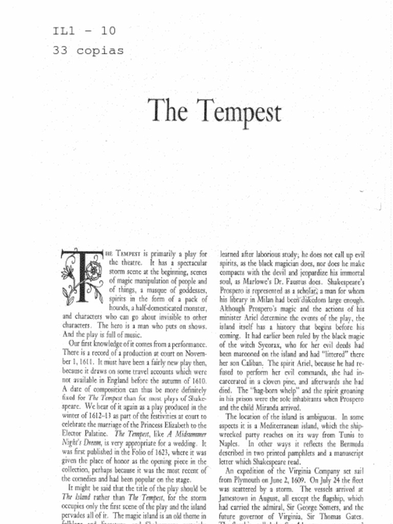 The Tempest | PDF