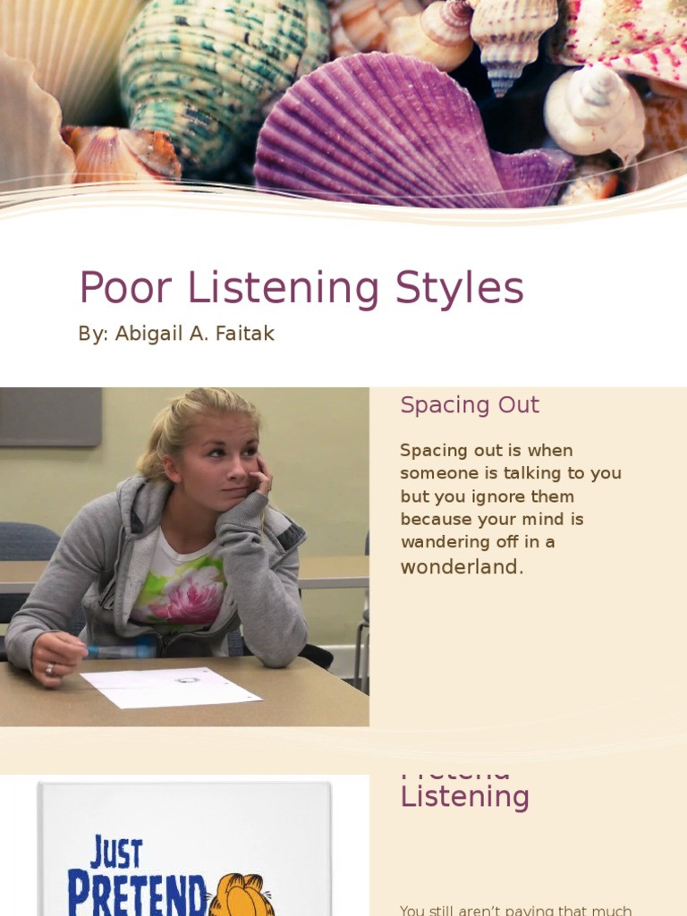 Poor Listening Styles | PDF