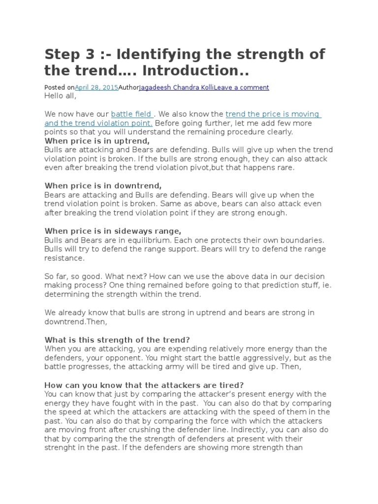 Strength of The Trend | PDF | The Art Of War | Velocity