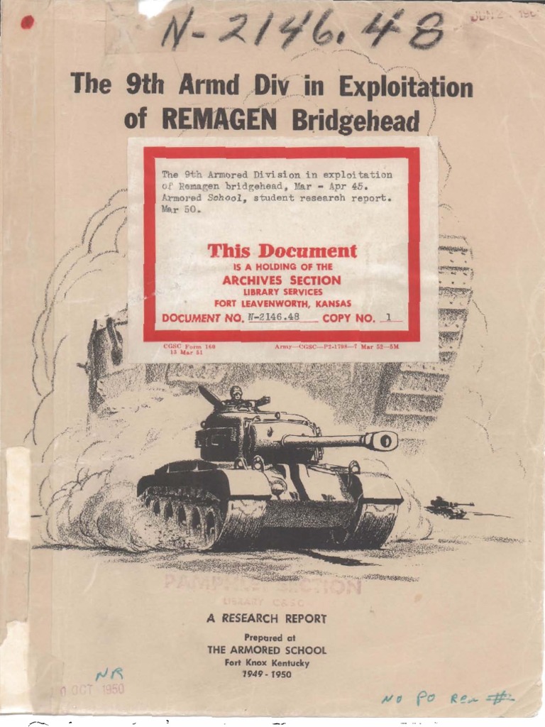 WWII 9th Armored Division | PDF | Company (Military Unit) | Armoured ...