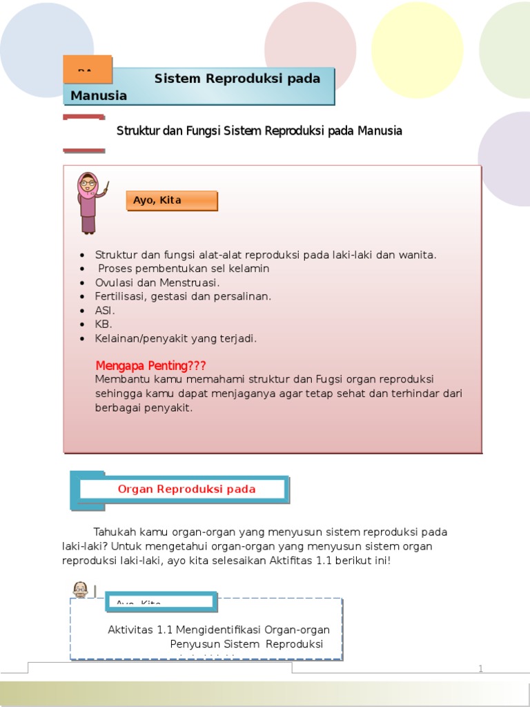 Bahan Ajar Sistem Reproduksi | PDF