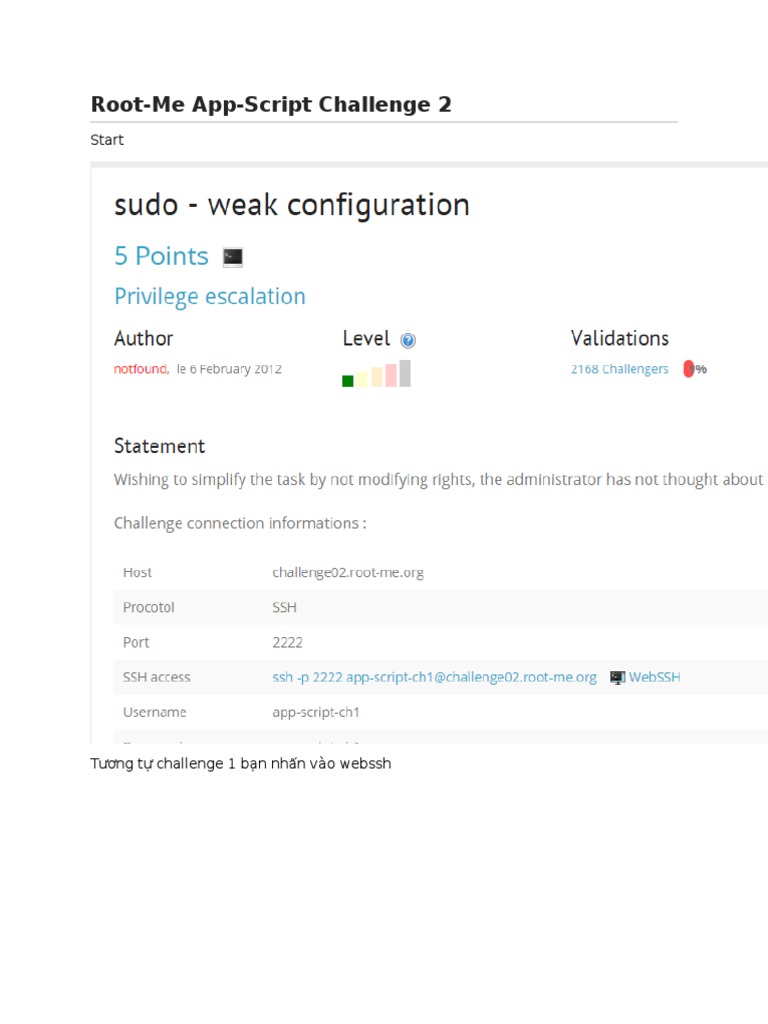 Root Me Challengen 2 Sudo | PDF