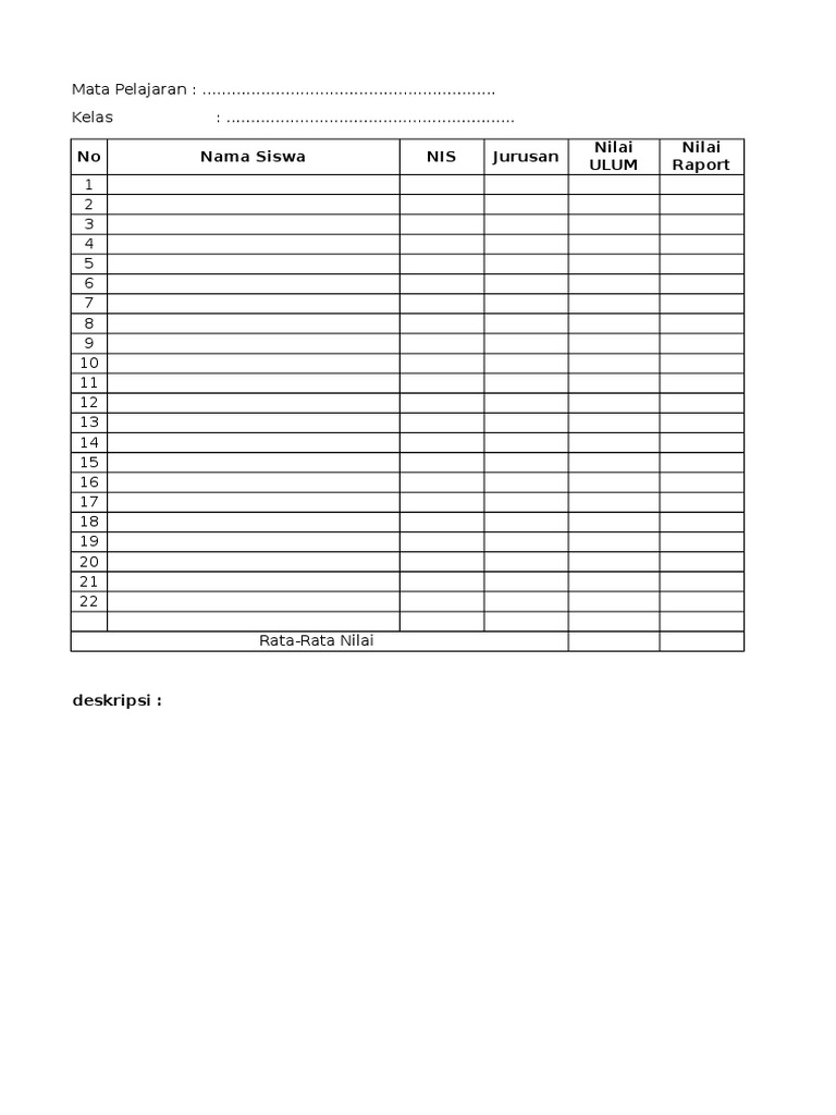 Form Penilaian | PDF