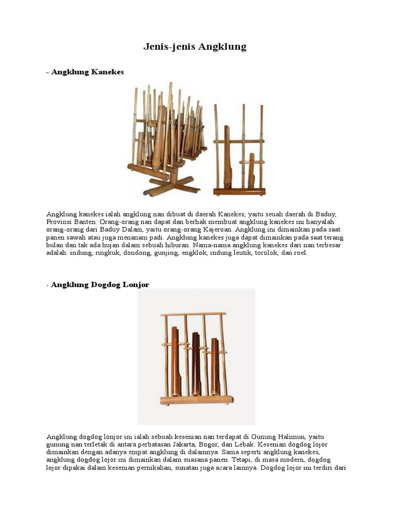 4 Jenis Angklung | PDF