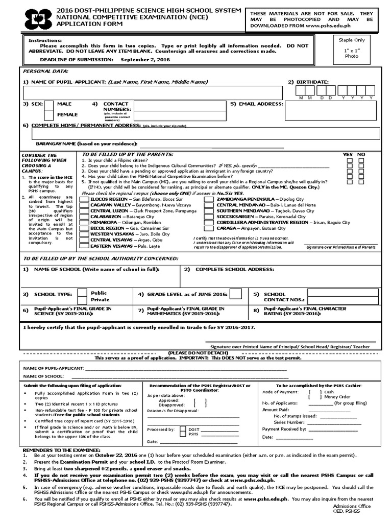 nce_form (1).pdf | Identity Document | Test (Assessment)