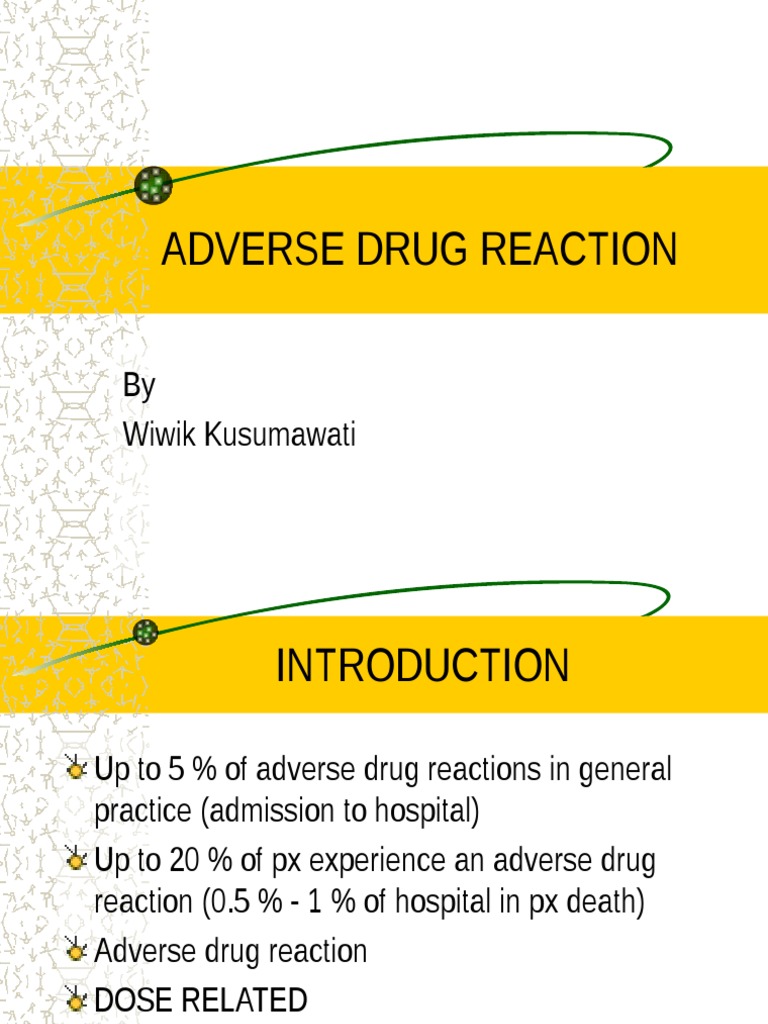 Adverse Drug Reaction | PDF | Pharmacokinetics | Allergy