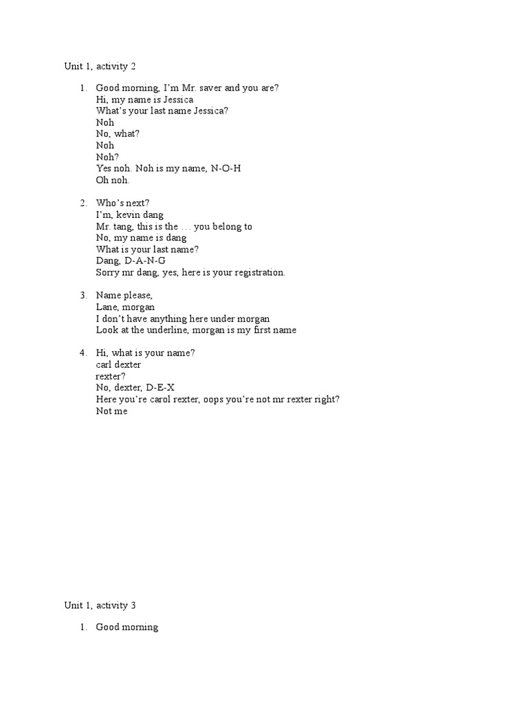 Pronunciation Script Exercise | PDF | Leisure