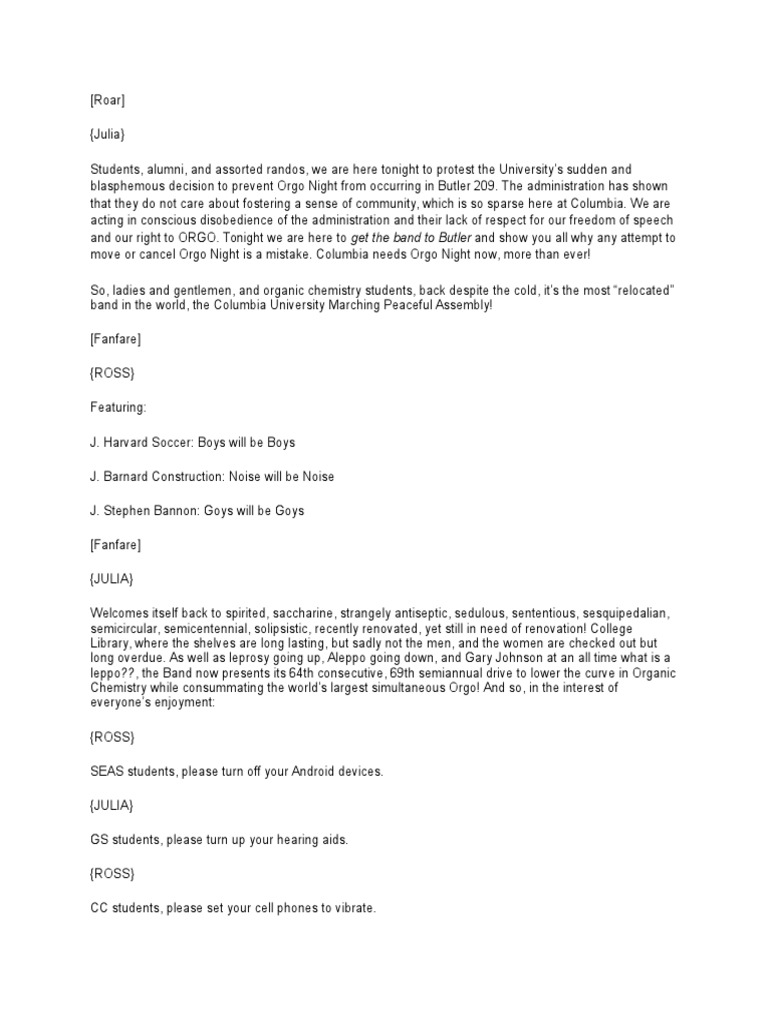 Fall 2016 Orgo Night Script | PDF