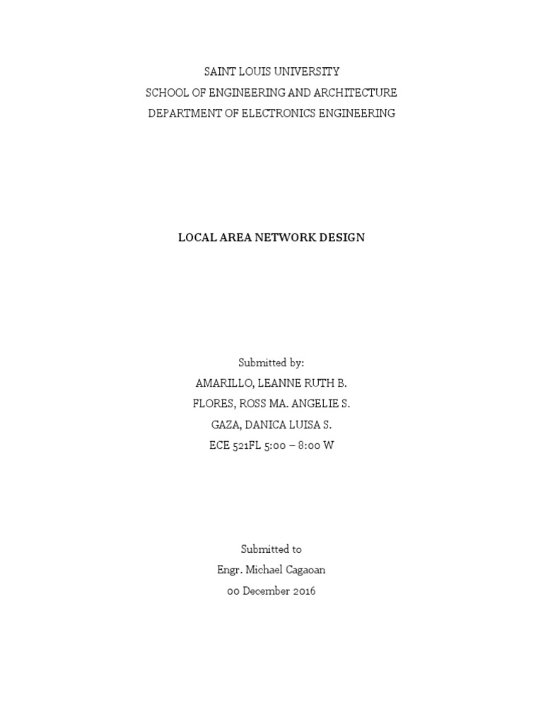Lan Design Pdf Network Topology Peer To Peer