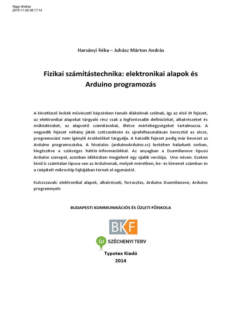 Harsányi Réka, Juhász Márton András - Fizikai Számítástechnika ...