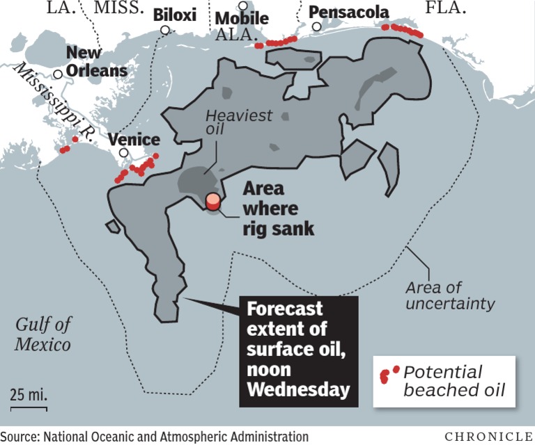 Map of Gulf Oil Spill, June 23, 2010 | PDF