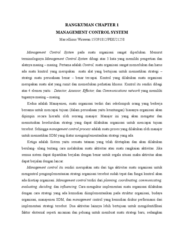 Rangkuman Chapter 1 | PDF