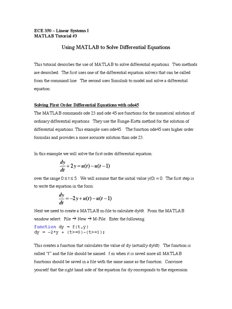 MATLab Tutorial #3 PDF | PDF