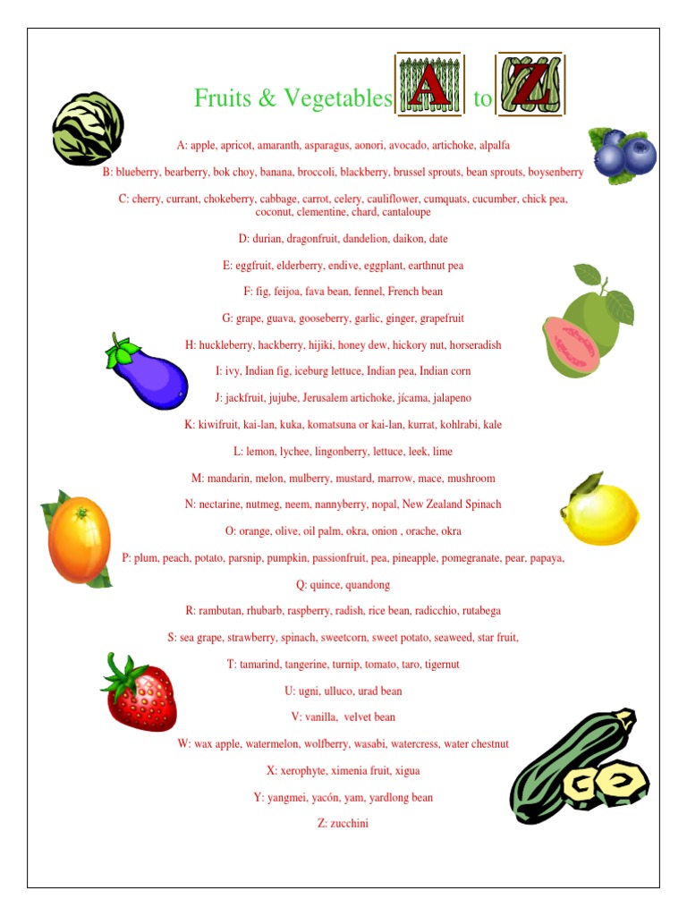 Fruits & Vegetables To | PDF