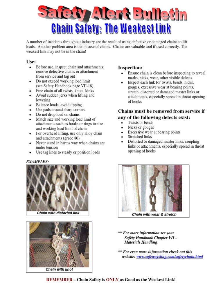 Chain Safety Inspection and Usage Guide | PDF | Nature