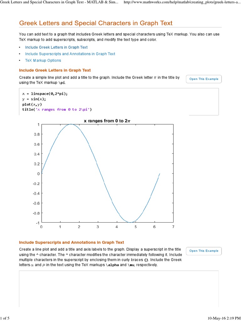 MATLAB & Simulink - Greek Letters and Special Characters in Graph Text ...