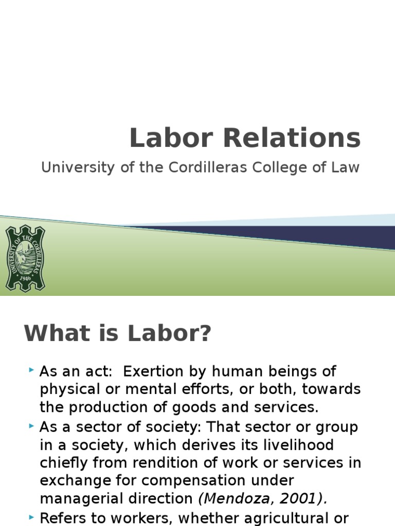 Labor Relations | PDF | Employment | Labour Law
