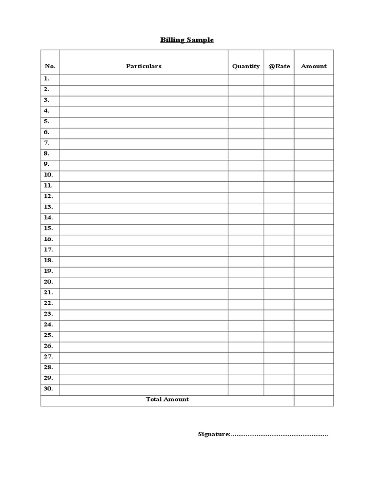 Billing Sample | PDF | Business | Computers
