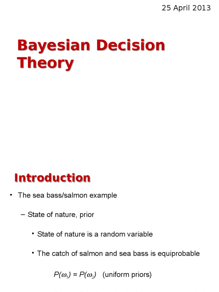 Bayesian Decision Theory | PDF | Bayesian Inference | Epistemology Of Science