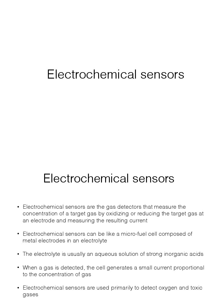 Electrochemical Sensors | PDF | Electrochemistry | Redox